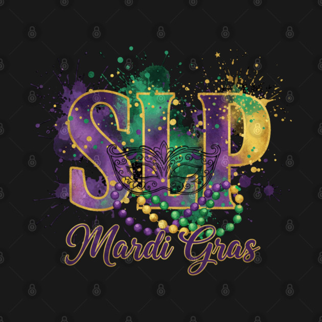 SLP Mardi Gras - Watercolor Carnival Splash - Speech Therapist Slp - T ...