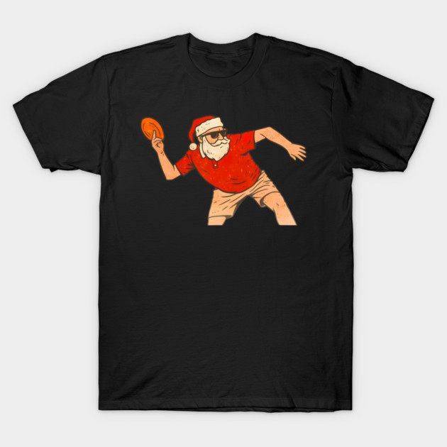 Disc Golf Santa - Vintage Christmas Disc Golf - T-Shirt | TeePublic