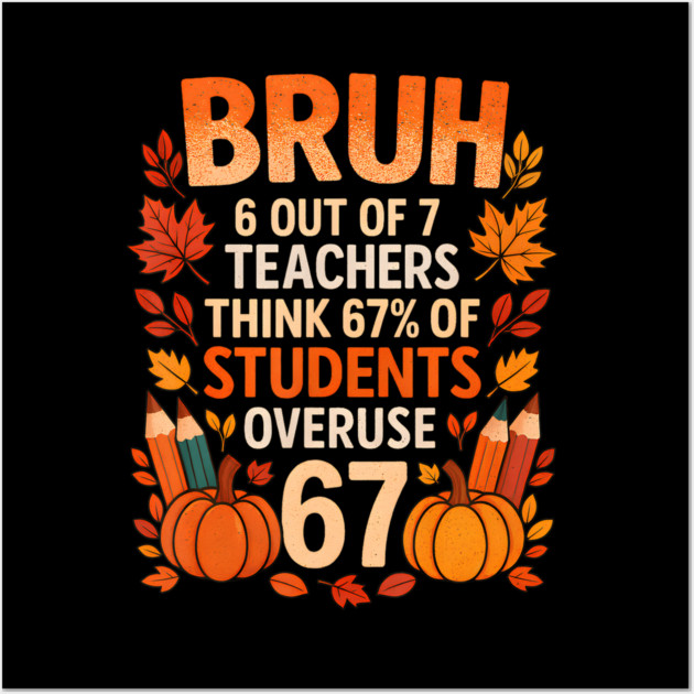 6 7 Six Seven Bruh Teachers Gen Z Alpha Slang Autumn - Gen Z Slang ...