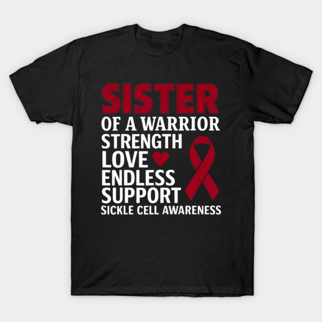 Sister Of A Warrior Sickle Cell Anemia Scd Ribbon - Sickle Cell ...