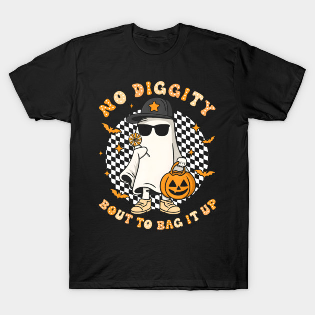 Halloween Ghost No Diggity Bout To Bag It Up Toddler - Halloween Ghost ...