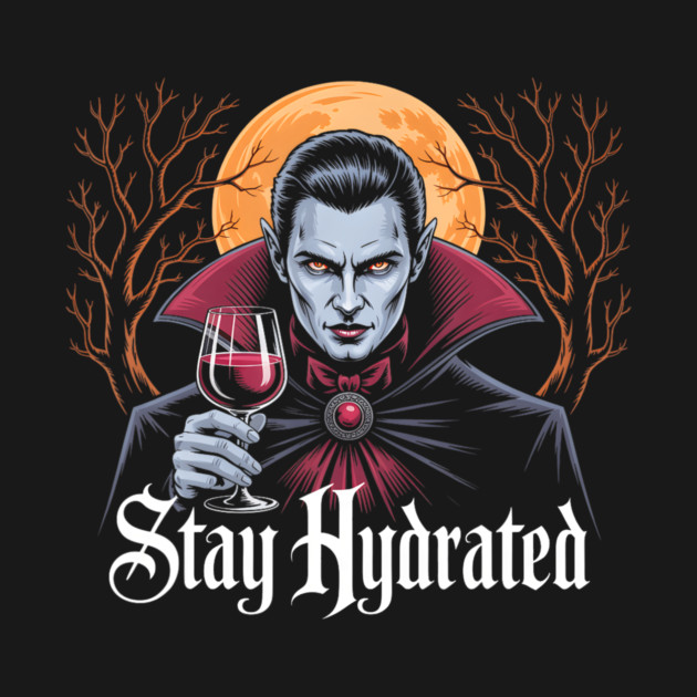 Stay Hydrated Vampire Dracula Glass Of Blood Halloween - Funny ...