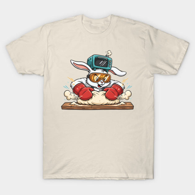 BEAST MODE BAKER - Hardcore Rabbit Kneading Dough Mascot - Baker Bunny ...