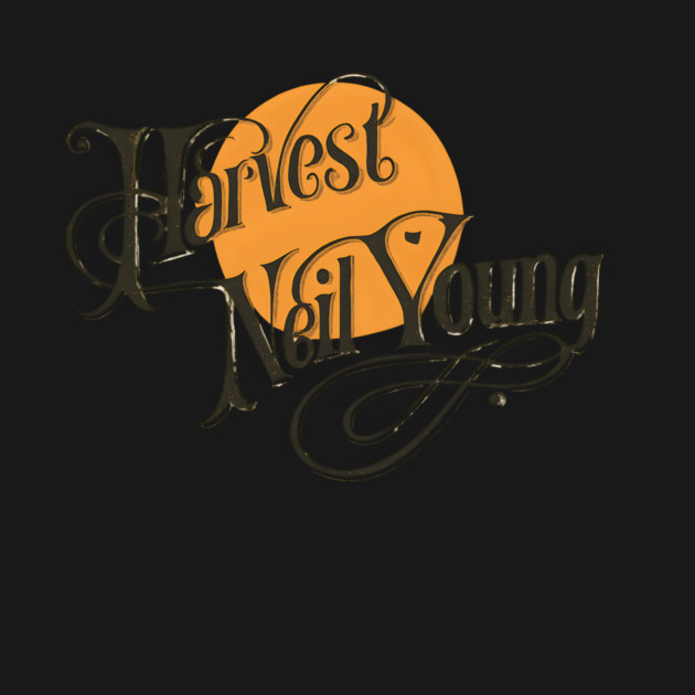 Harvest Neil Young Script & Sunburst - Neil Young Tribute - T-Shirt ...