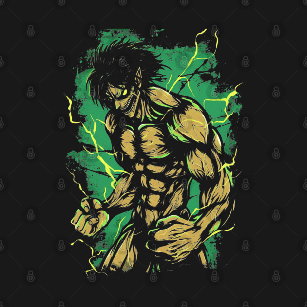 Attack Titan Eren Yeager Rage Art - Attack Titan - T-Shirt | TeePublic