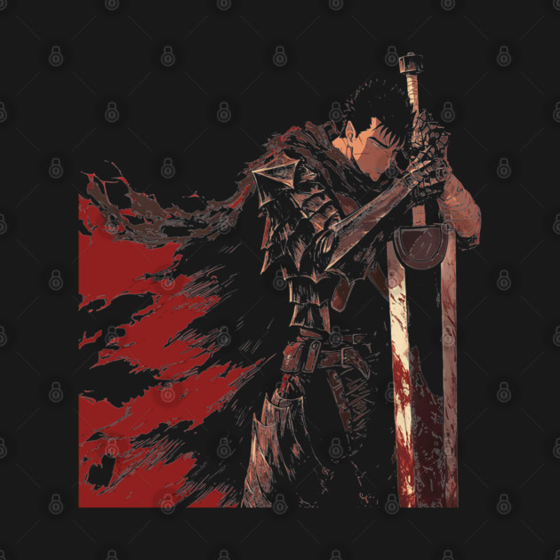 Guts Berserk Intense Sword Pose - Guts - T-Shirt | TeePublic