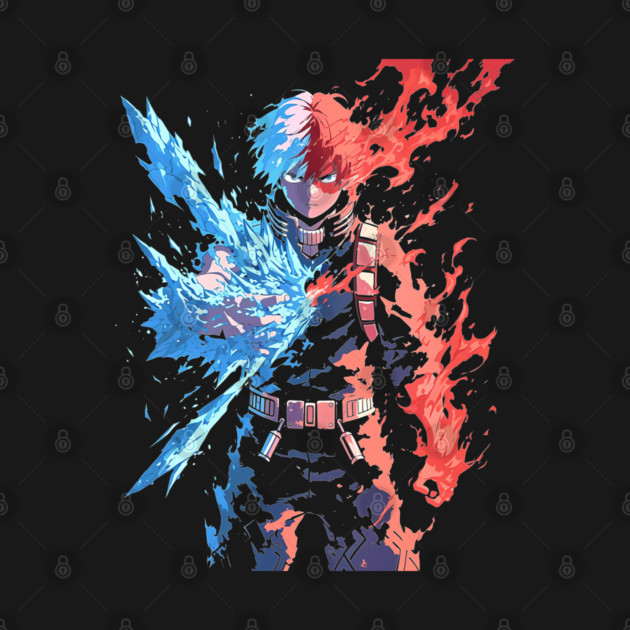 Shoto Todoroki Half-Cold Half-Hot Fire Ice - Shoto Todoroki - T-Shirt ...
