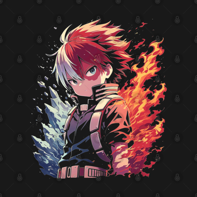 Shoto Todoroki Fan Art with Ice - Shoto Todoroki - T-Shirt | TeePublic