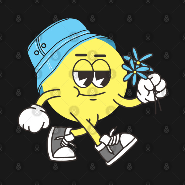 Chill Vibe Walker: Bucket Hat & Flowers - Chill Character - T-Shirt ...