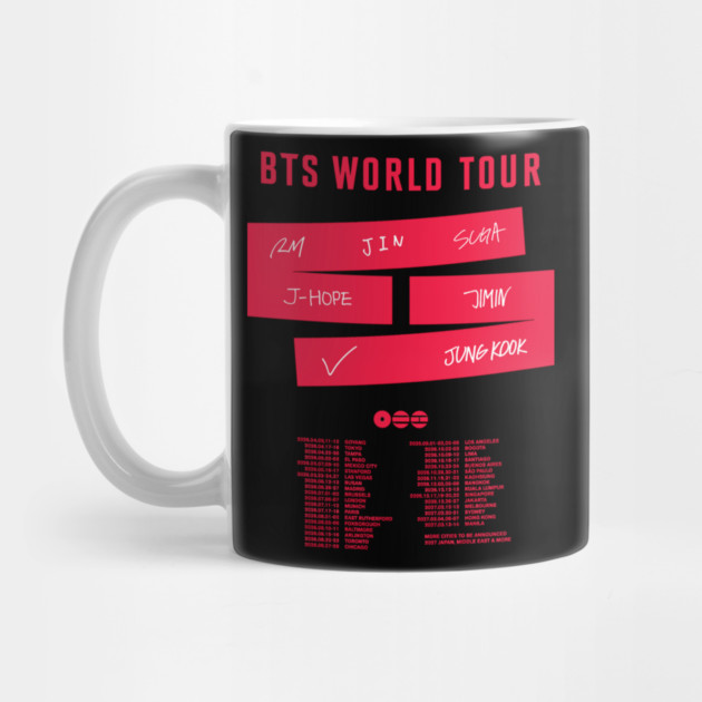 BTS World Tour 2026-2027 Schedule Poster - Bts 2026 - Mug | TeePublic