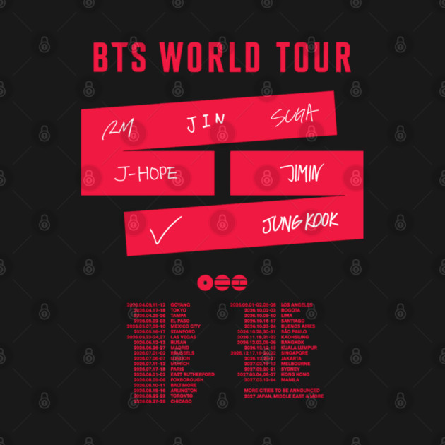 BTS World Tour 2026-2027 Schedule Poster - Bts 2026 - Tank Top | TeePublic