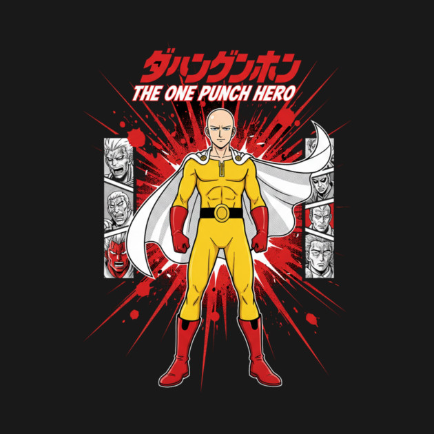 One-Punch Man Saitama & Heroes Graphic - One Punch Man - T-Shirt ...