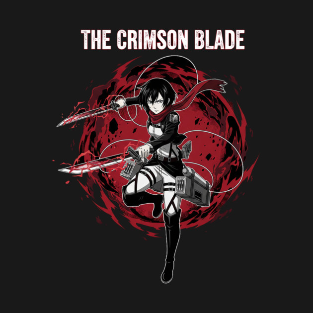 Mikasa Ackerman Crimson Blade Attack Titan - Mikasa Ackerman - T-Shirt ...