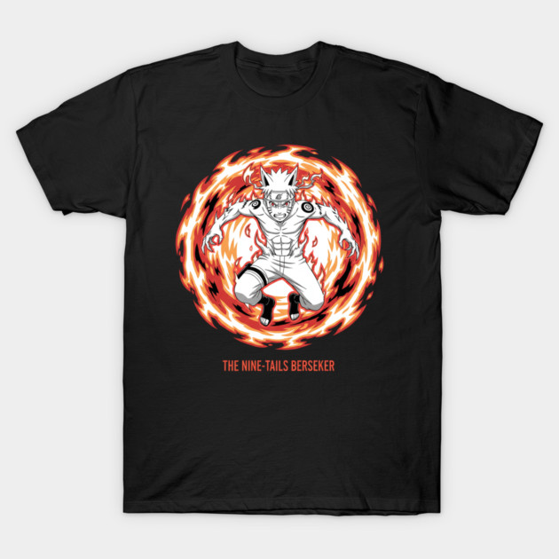 Naruto Nine-Tails Berserker Kyuubi Mode Art - Naruto - T-Shirt | TeePublic