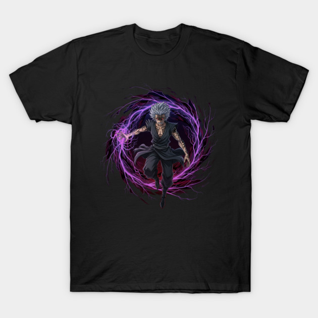 Furious Anime Warrior Purple Lightning Art - Anime Warrior - T-Shirt ...