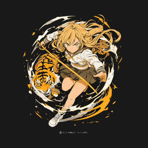 Taiga Aisaka Toradora Tiger Anime Art - Toradora - T-Shirt | TeePublic