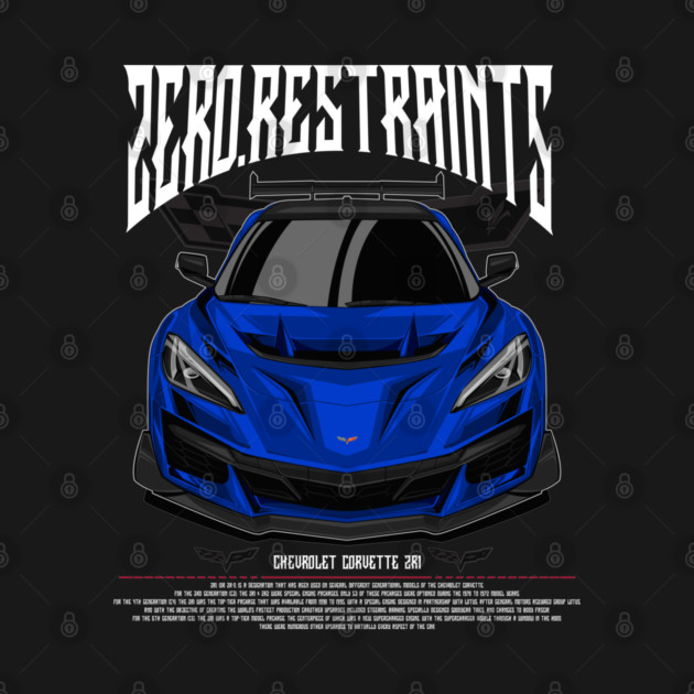 CHEVROLET CORVETTE ZR1-BLUE - Chevrolet Corvette - T-Shirt | TeePublic