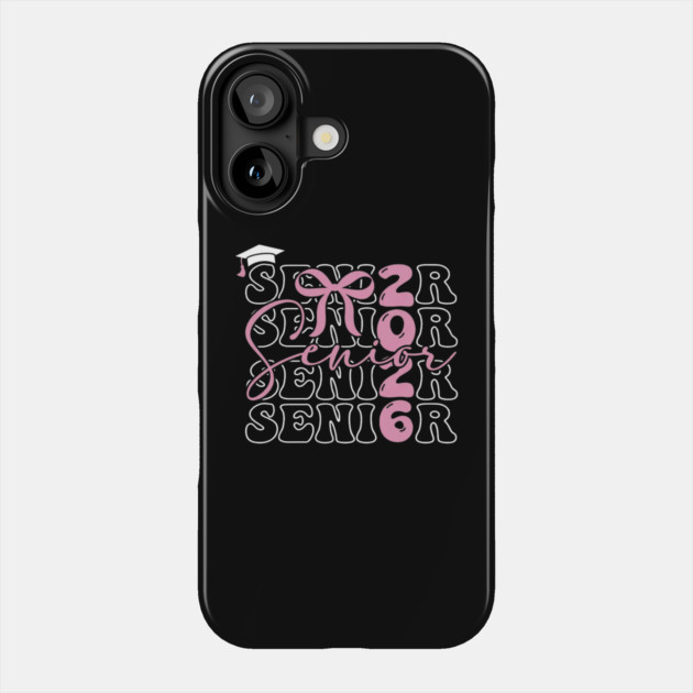 Senior 2026 Class of 2026 Coquette Pink Bow Graduation 2026 - School ...