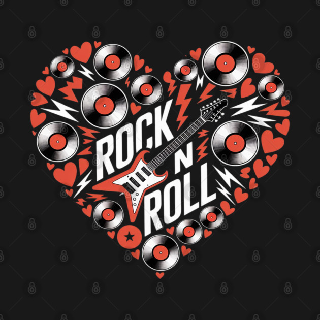 Rock N Roll Music Heart Valentine Rock Music - Rock N Roll Music Heart ...