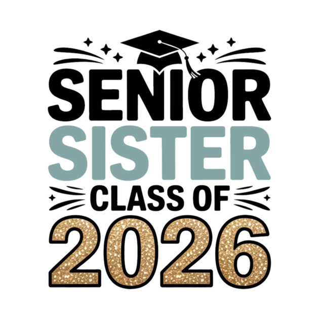 Senior Sister Graduation Class of 2026 - Class Of 2026 - T-Shirt ...
