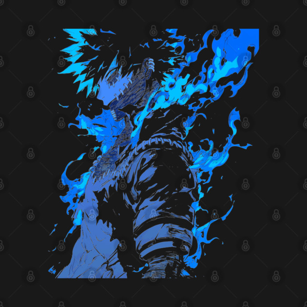 Dabi Blue Flames Intense Fan Art - Dabi - T-Shirt | TeePublic