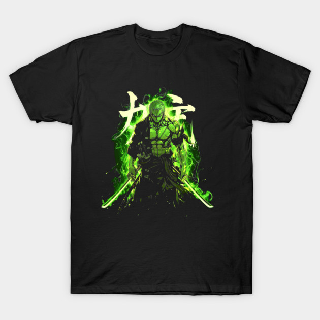 Roronoa Zoro Powerful Warrior Fan Art - Roronoa Zoro - T-Shirt | TeePublic