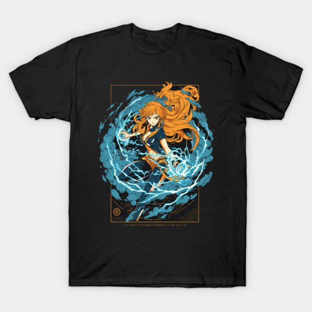 Nami Lightning Power One Piece Anime - Nami - T-Shirt | TeePublic
