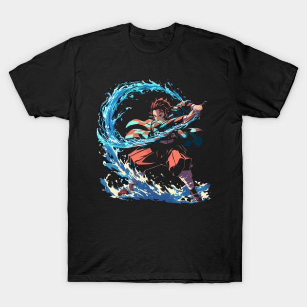 Tanjiro Kamado Water Style Attack - Tanjiro Kamado - T-Shirt | TeePublic