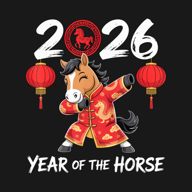 Happy New Year 2026 Chinese Zodiac Horse Festive Illustration Gift ...