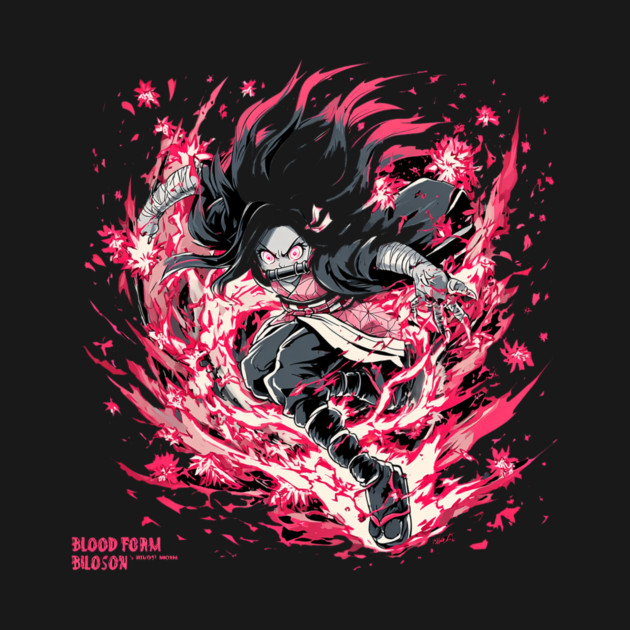 Nezuko Kamado Fiery Demon Slayer Art - Nezuko Kamado - T-Shirt | TeePublic