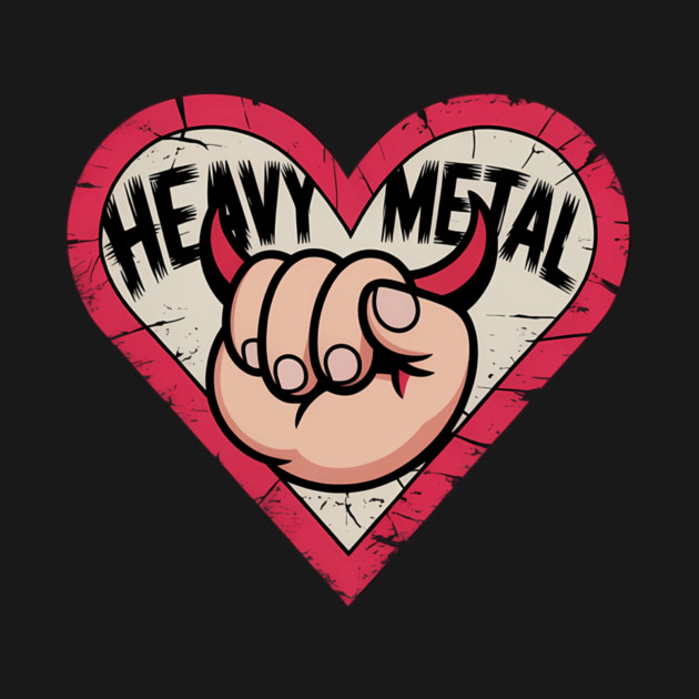 I love Heavy Metal Heart for 80s 90s Music Lover - I Love Heavy Metal ...