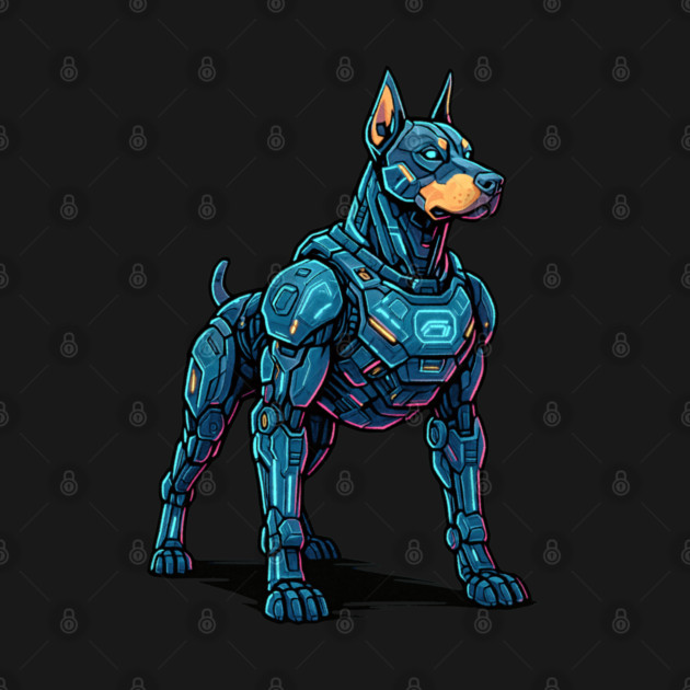 Cyber Blue Wolf – Sci-Fi Cyberpunk Creature - Wolf - T-Shirt | TeePublic