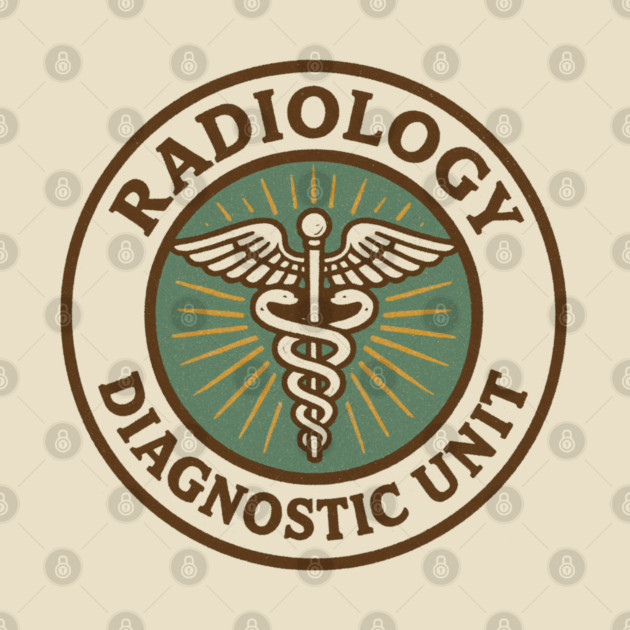 Radiology Diagnostic Unit – Vintage Medical Emblem - Medical - T-Shirt ...