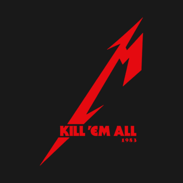 Metallica Kill 'Em All 1983 Minimalist Logo - Metallic - T-Shirt ...