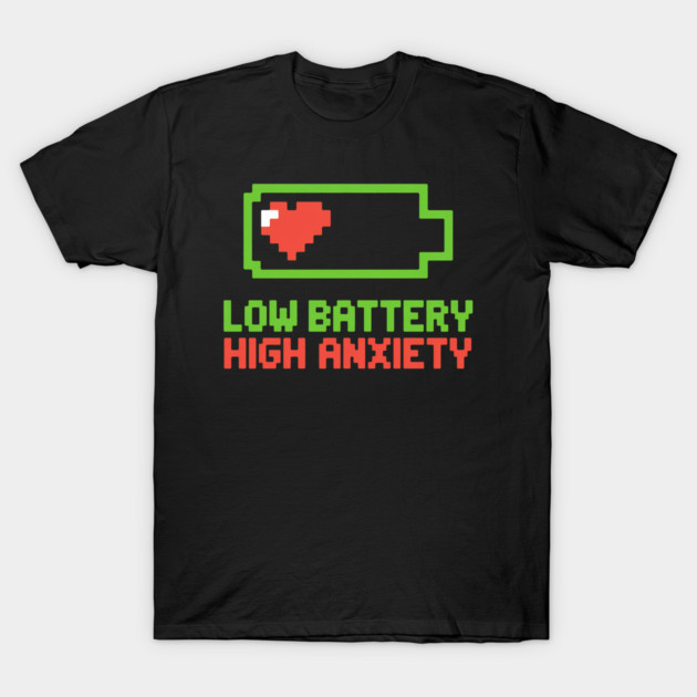 Low Battery High Anxiety Funny Pixel Social Battery - Funny Pixel ...