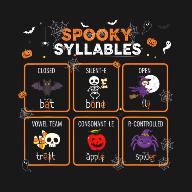 Spooky Syllables Halloween Teacher Student Educational - Halloween ...