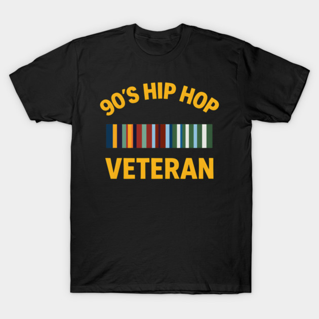 90's Hip Hop Veteran Ribbon Badge - 90s Hip Hop - T-Shirt | TeePublic