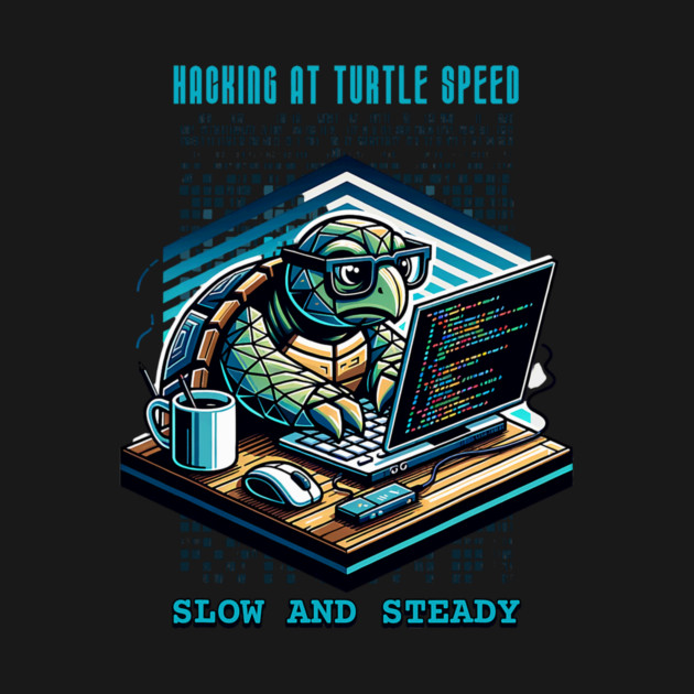 Turtle Pet Hacking at Turtle Speed Funny Coding Turtle Slow and Steady ...