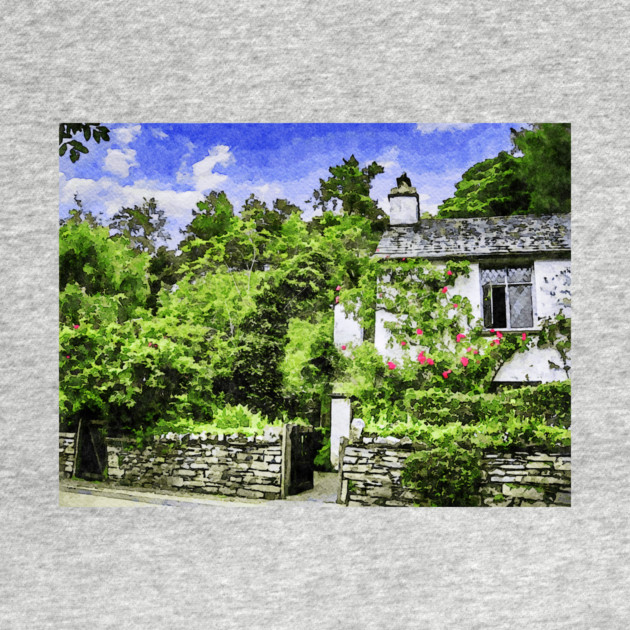 Lake District Cottage and Rose Garden - Lake District Cottage - T-Shirt ...