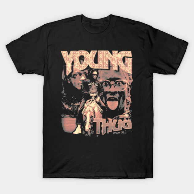 Young Thug Rapper Halftone Retro Bootleg - Young Thug - T-Shirt | TeePublic