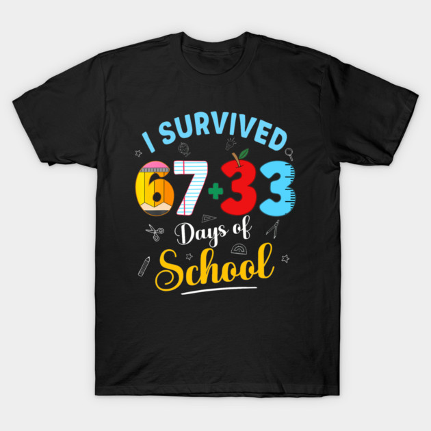 I Survived 67 Plus 33 Days Of School Math Equation - 100th Day Of ...