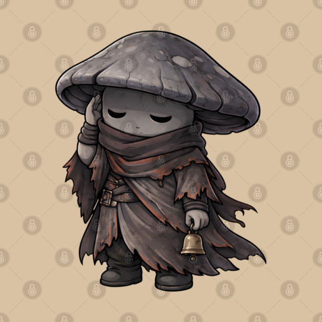 Ashveil Wayfarer – Silent Mushroom Pilgrim with Brass Bell - Dark ...