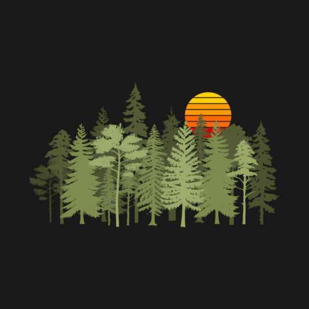 Trees Wildlife Nature Forest - Vintage Nature Forest - T-Shirt | TeePublic