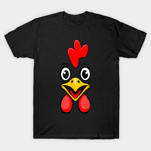 Chicken Chicken Hen Face - Chicken Face Adult - T-Shirt | TeePublic