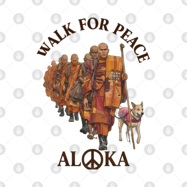 Aloka The Peace Dog Vintage - Walk For Peace Aloka Dog - T-Shirt ...