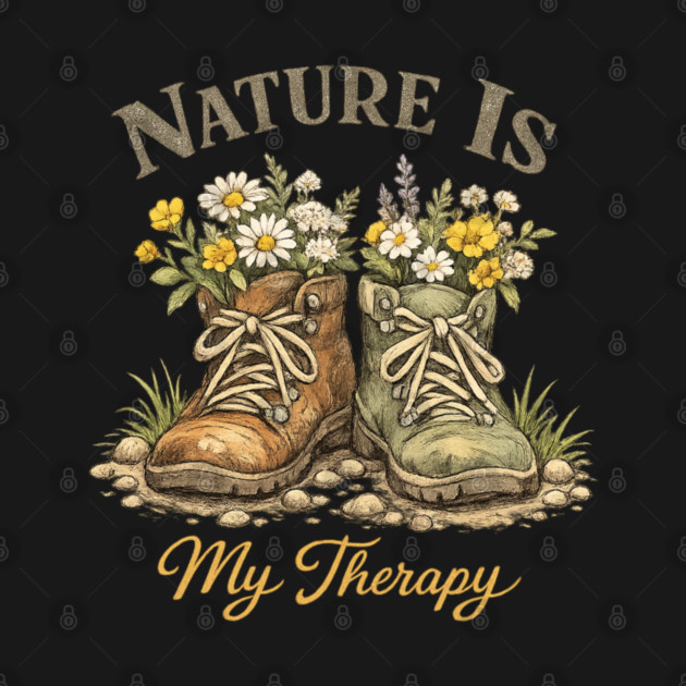 Nature Is My Therapy - Nature Lover - T-Shirt | TeePublic