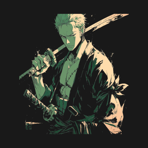 Roronoa Zoro Samurai Sword Fan Art - Roronoa Zoro - T-Shirt | TeePublic