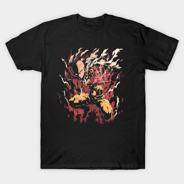 Saitama One Punch Man Aura Power - Saitama - T-Shirt | TeePublic