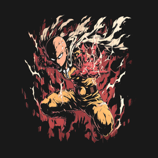 Saitama One Punch Man Aura Power - Saitama - T-Shirt | TeePublic