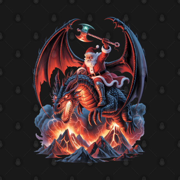 Epic Fantasy - Mmo Mystic Santa Riding Dragon - Christmas Dragon ...